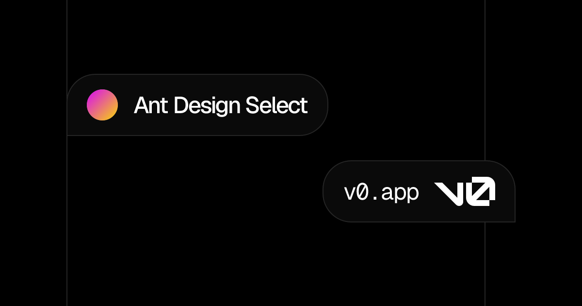 Ant Design Select – v0 by Vercel