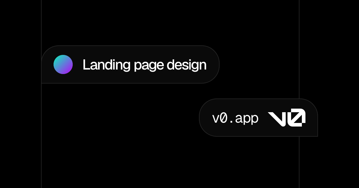 Landing page design – v0 by Vercel