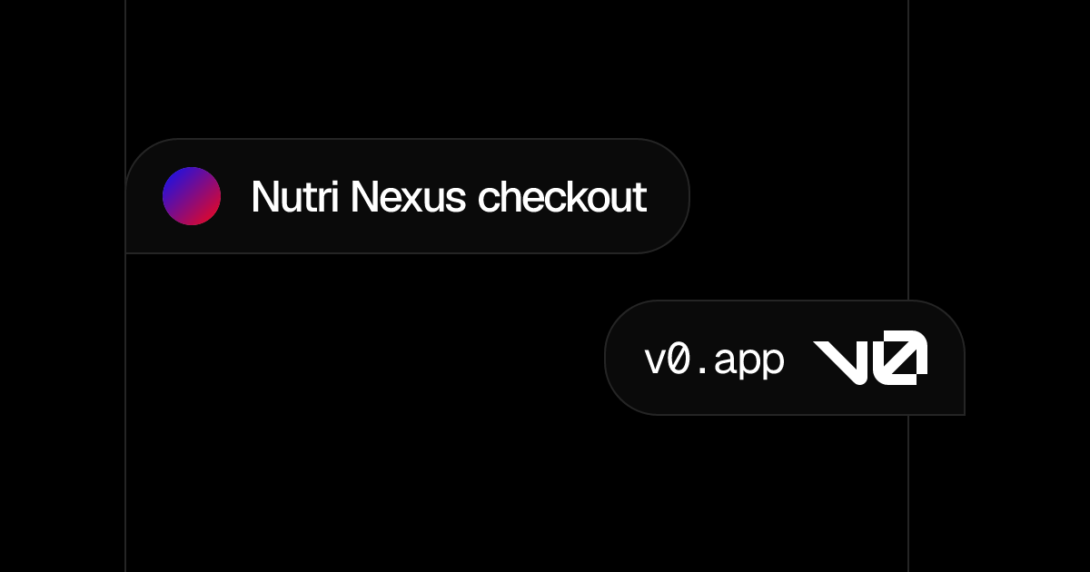 Nutri Nexus checkout – v0 by Vercel