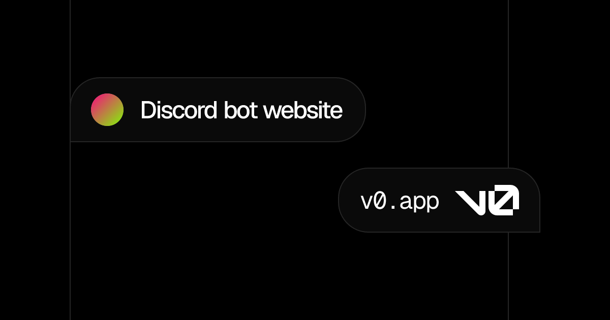 Discord bot website – v0 by Vercel