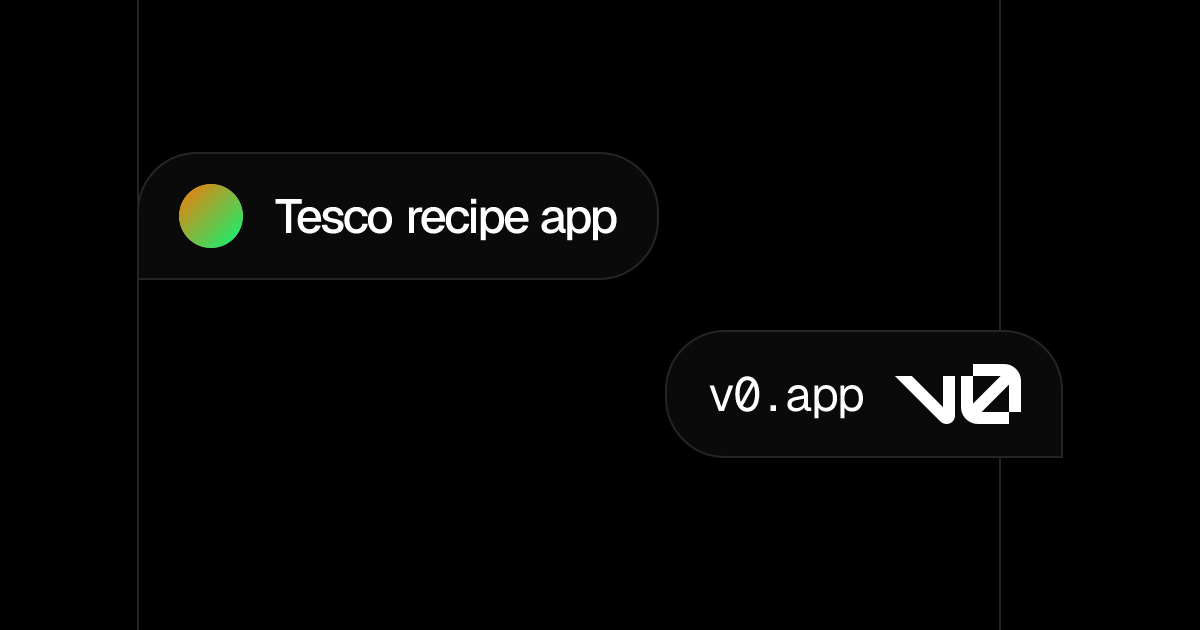 Tesco recipe app – v0 by Vercel