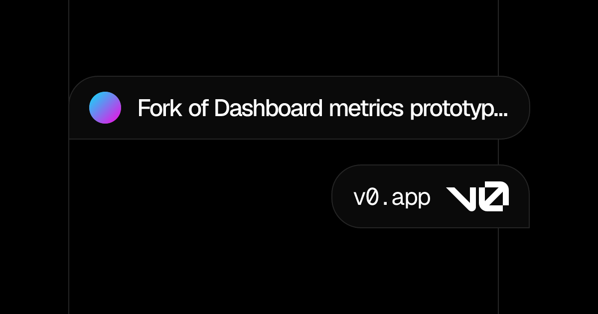 Fork of Dashboard metrics prototype – v0 by Vercel