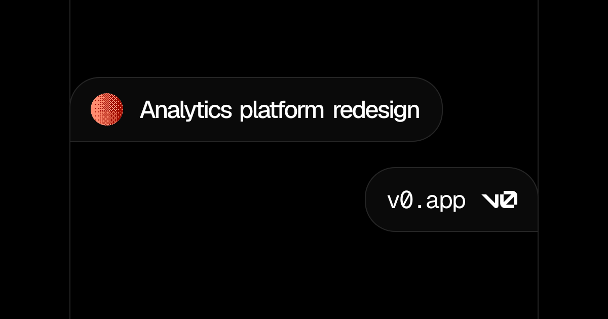 Analytics platform redesign – v0 by Vercel