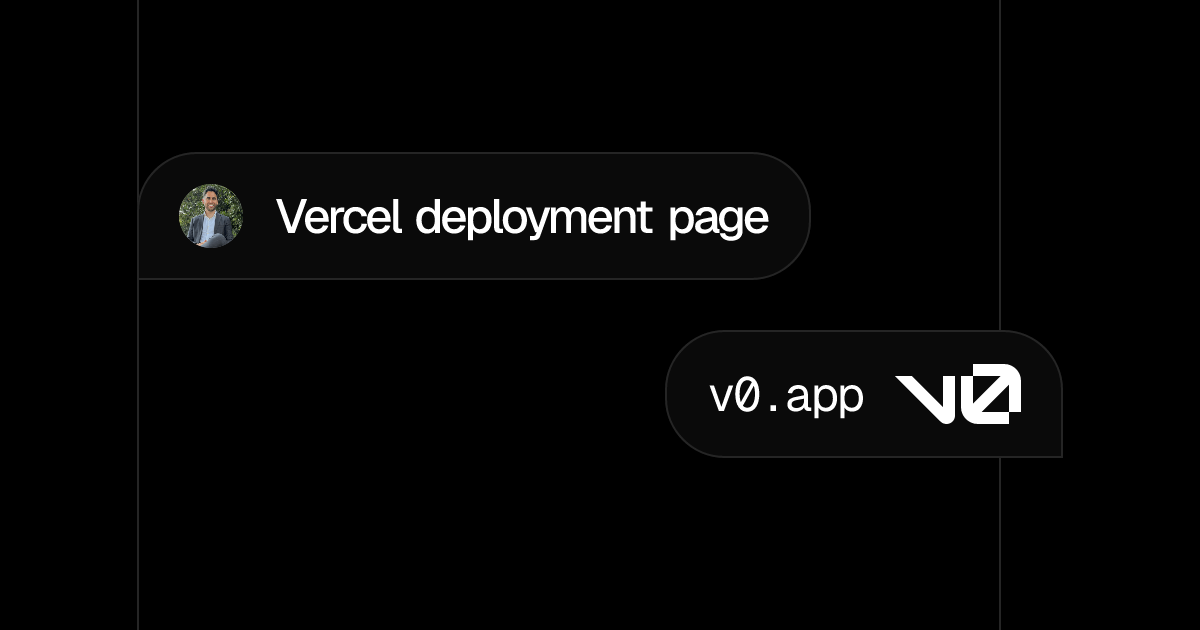 Vercel deployment page – v0 by Vercel