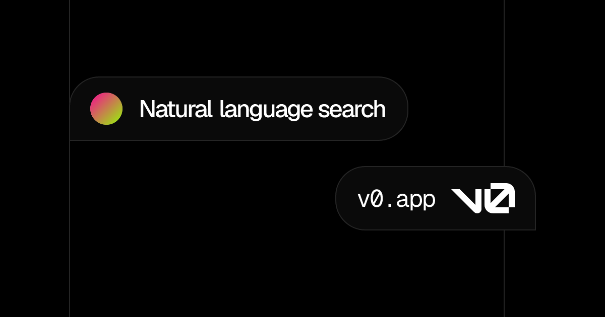 Natural language search – v0 by Vercel
