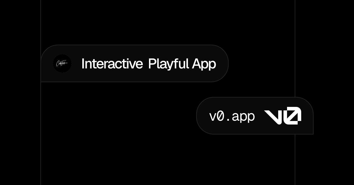 Interactive Playful App – v0 by Vercel