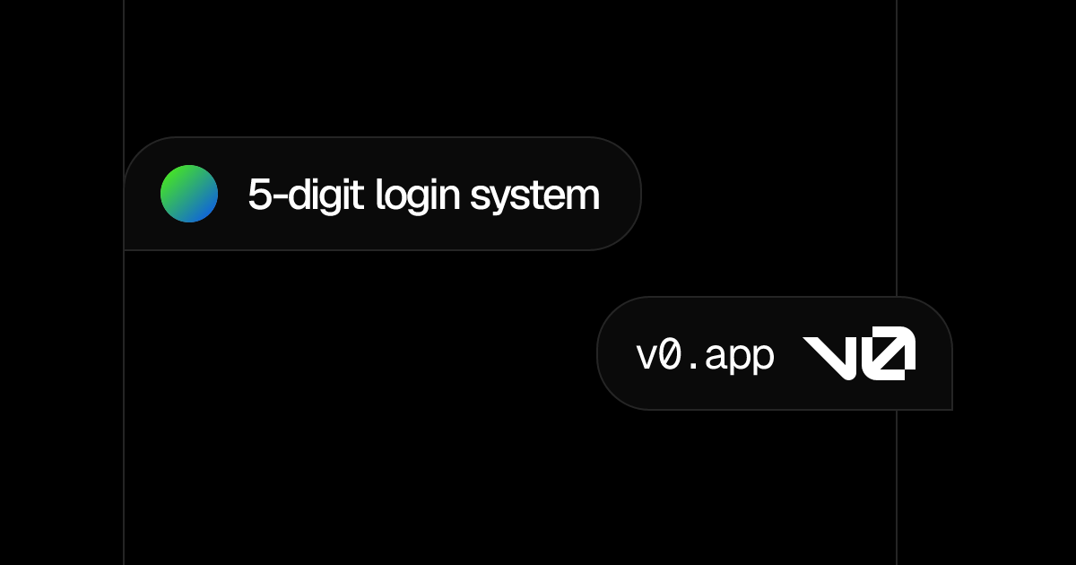 5-digit login system – v0 by Vercel