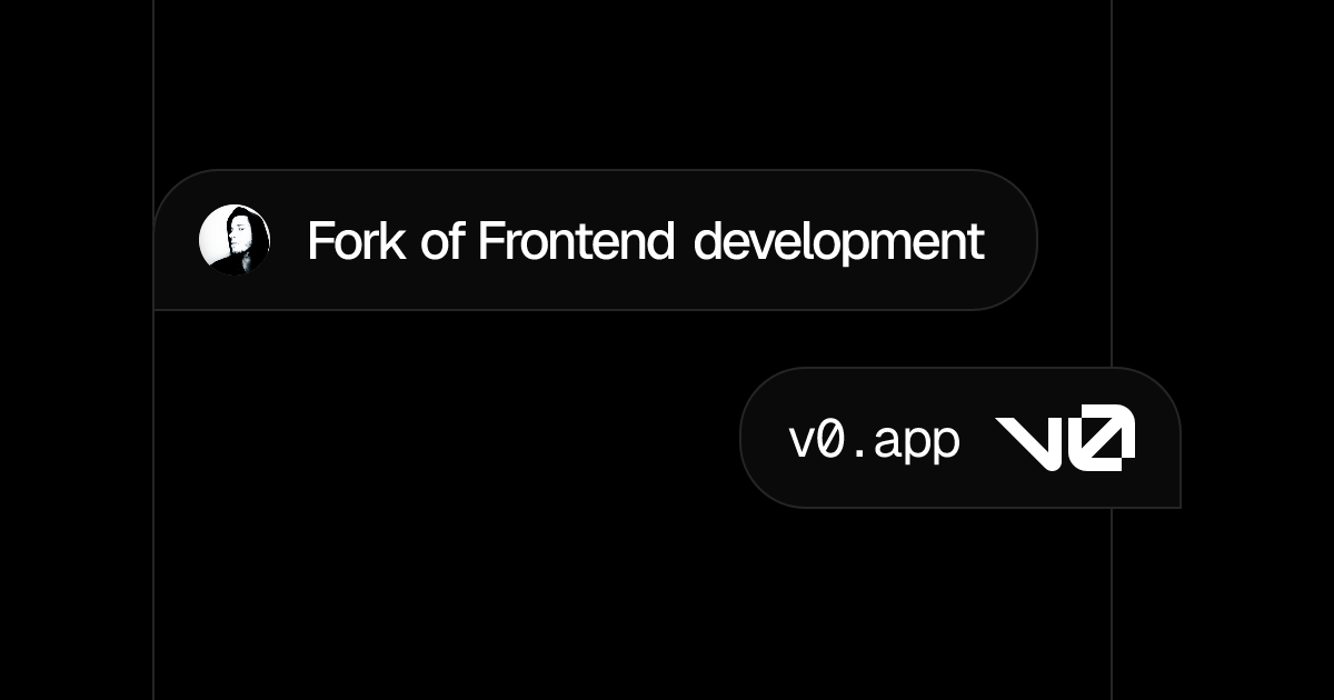 Fork of Frontend development – v0 by Vercel