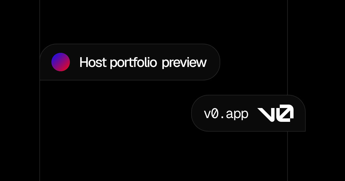Host portfolio preview – v0 by Vercel
