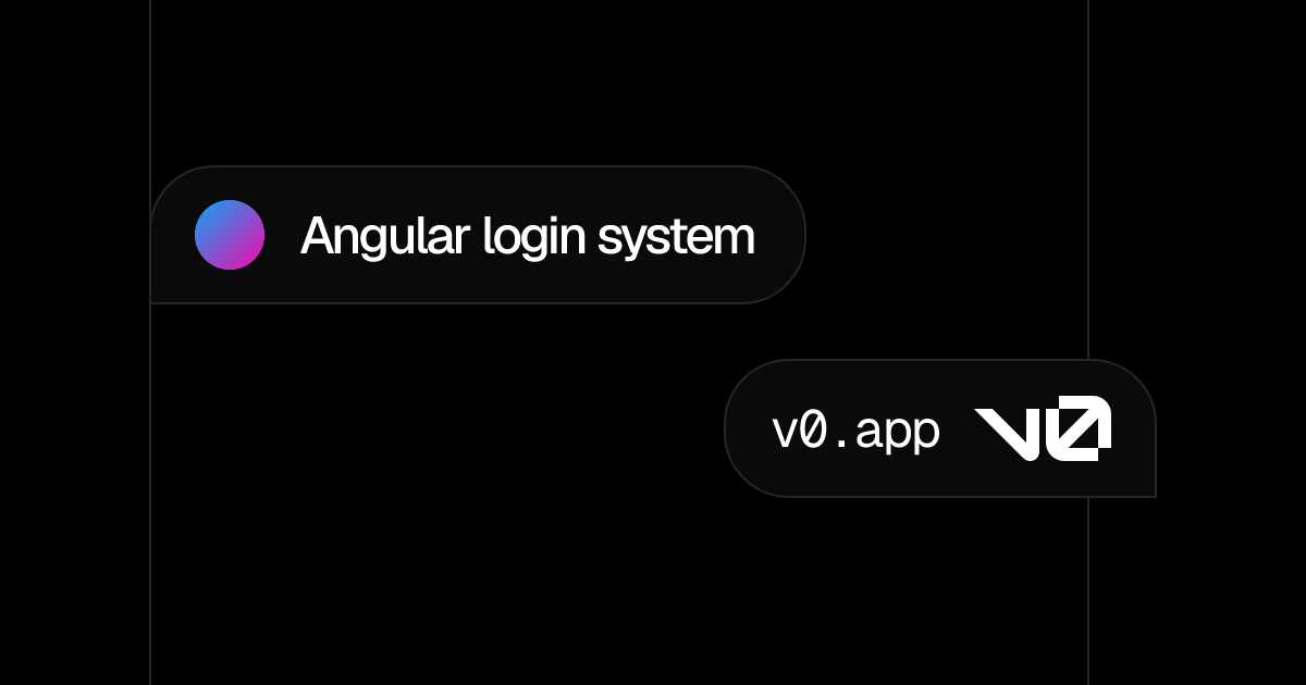Angular login system – v0 by Vercel
