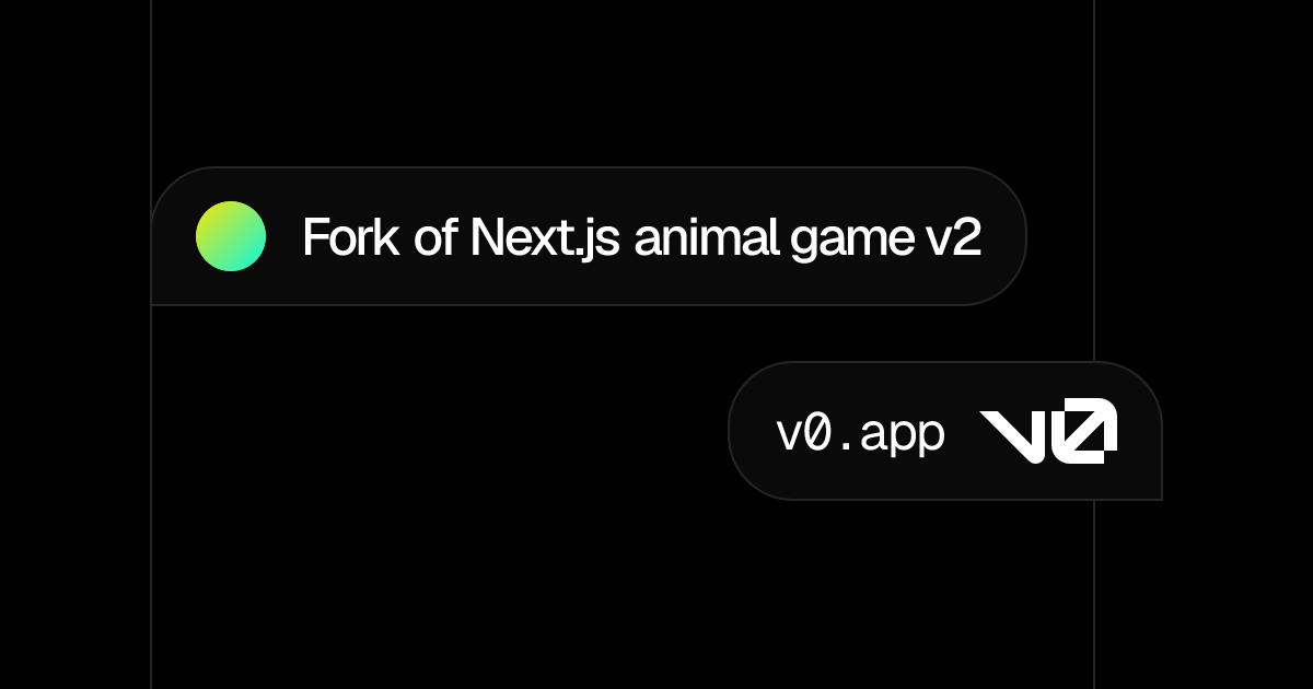 Fork of Next.js animal game v2 – v0 by Vercel