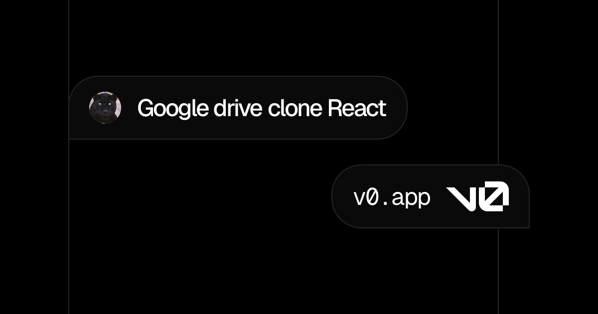 Google drive clone React – v0 by Vercel