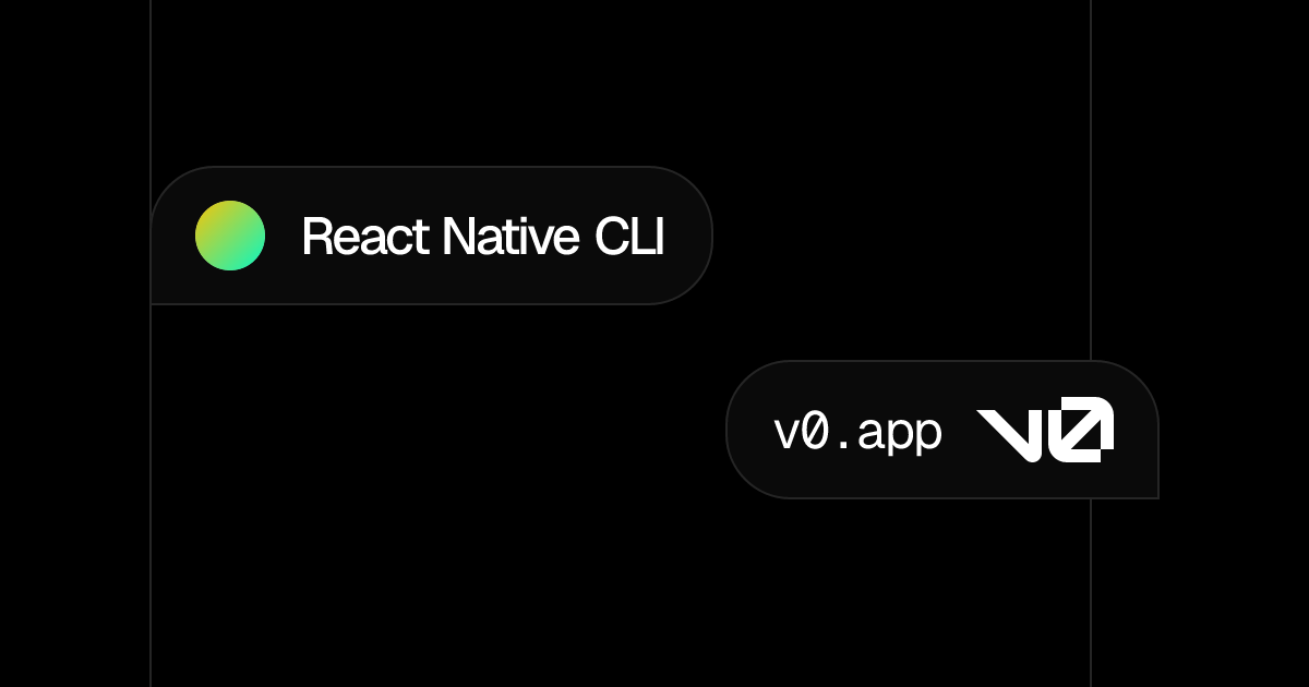 React Native CLI – v0 by Vercel