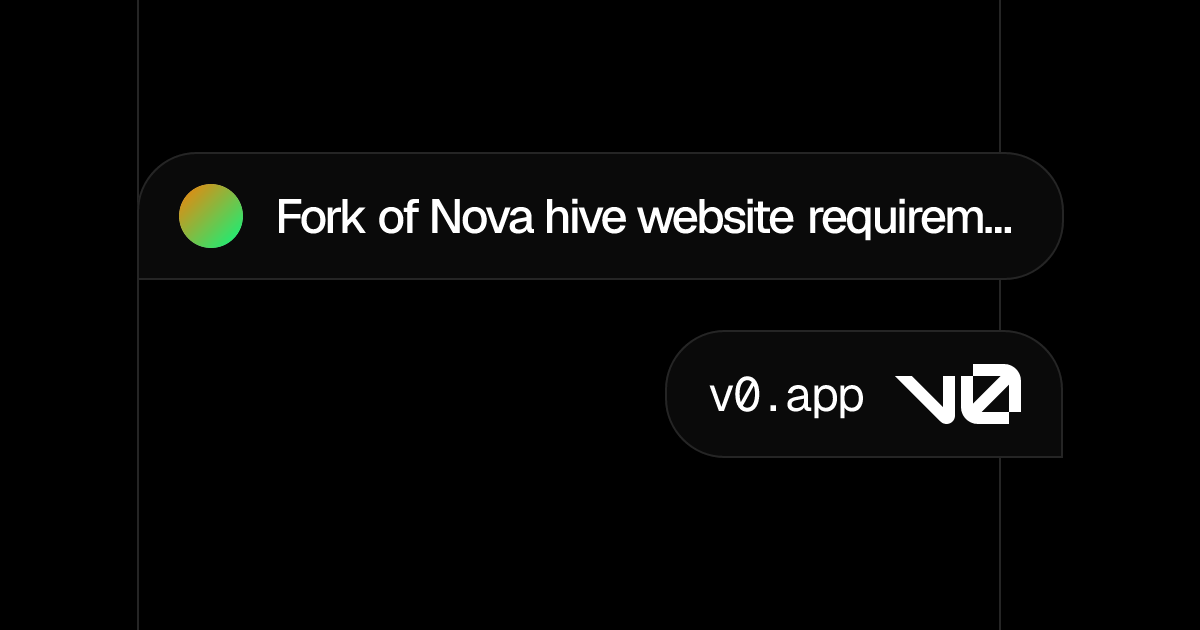 Fork of Nova hive website requirements - v0 by Vercel
