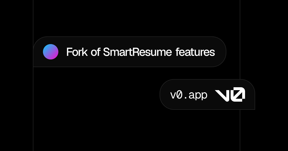 Fork of SmartResume features – v0 by Vercel