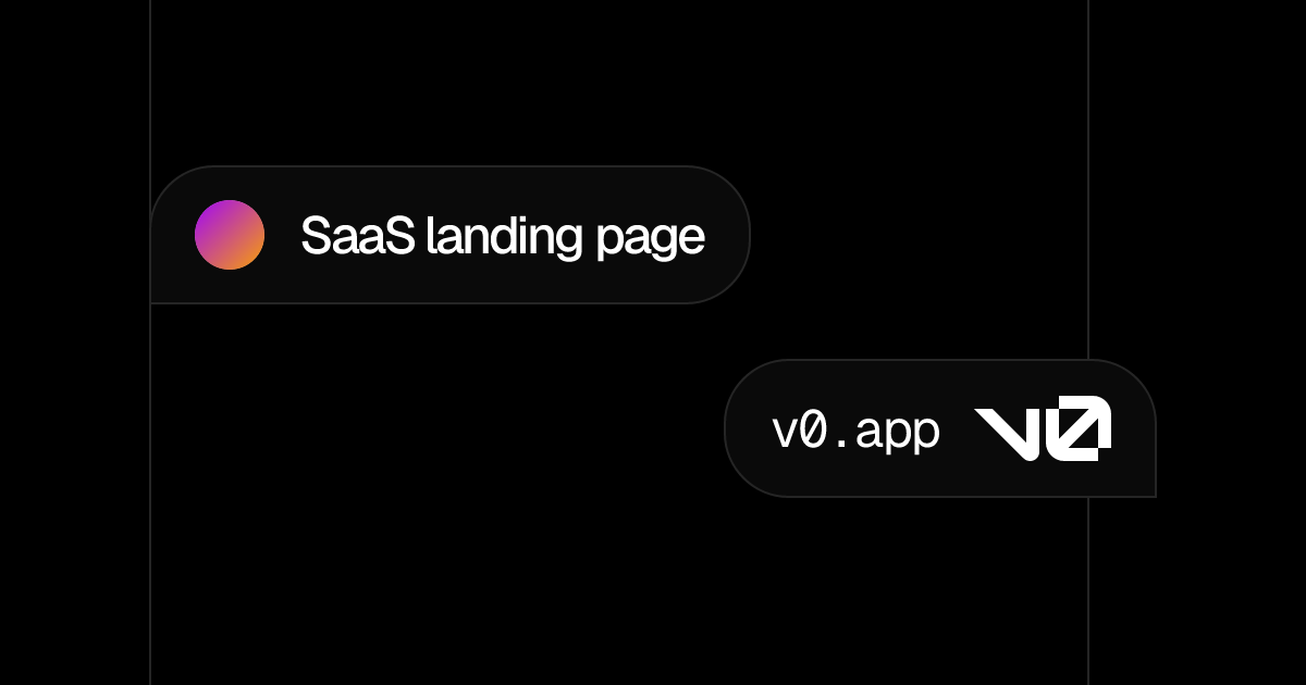 SaaS landing page – v0 by Vercel