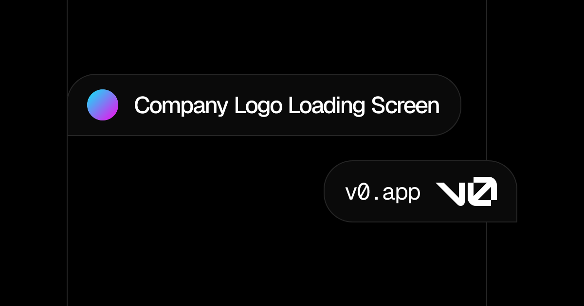 Company Logo Loading Screen – v0 by Vercel