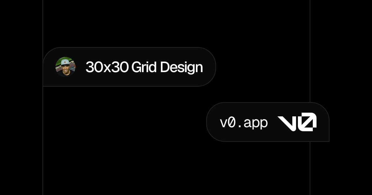 30x30 Grid Design – v0 by Vercel