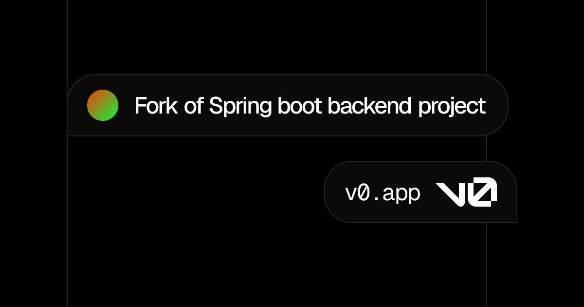 Fork Of Spring Boot Backend Project V0 By Vercel