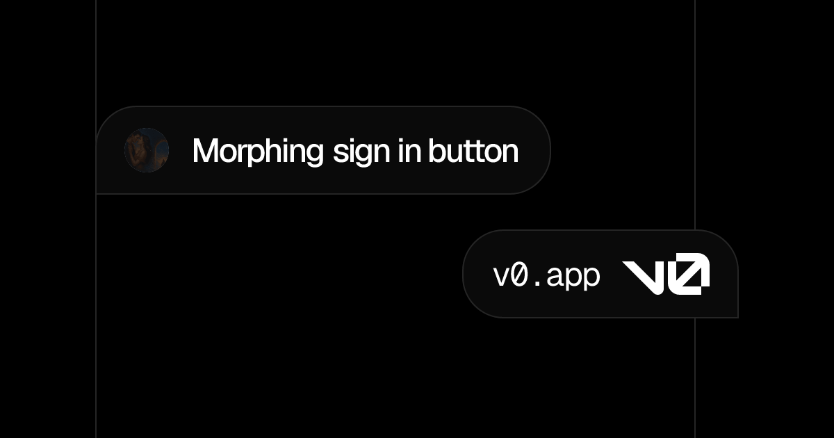 Morphing sign in button – v0 by Vercel