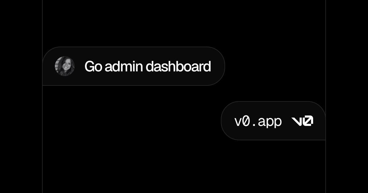Go admin dashboard – v0 by Vercel
