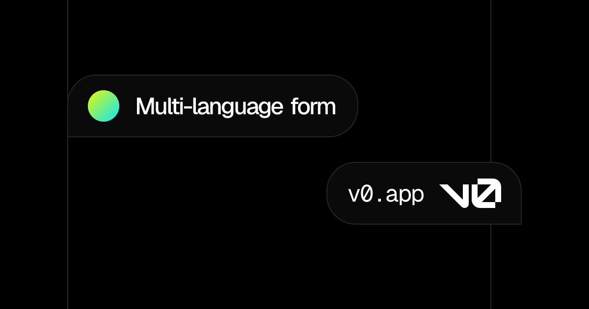 Multi-language form – v0 by Vercel