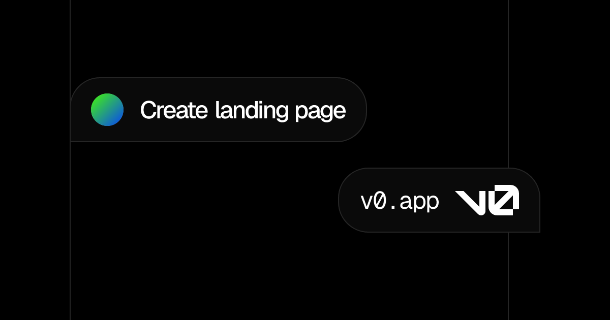 Create landing page – v0 by Vercel