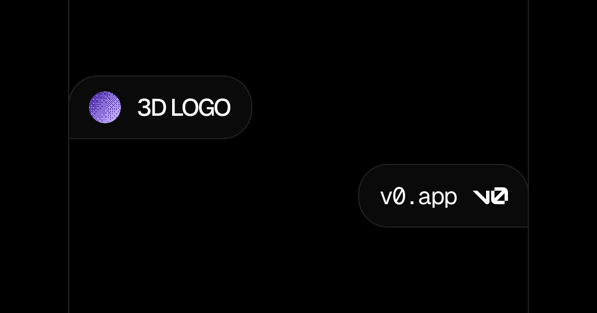 3D LOGO – v0 by Vercel