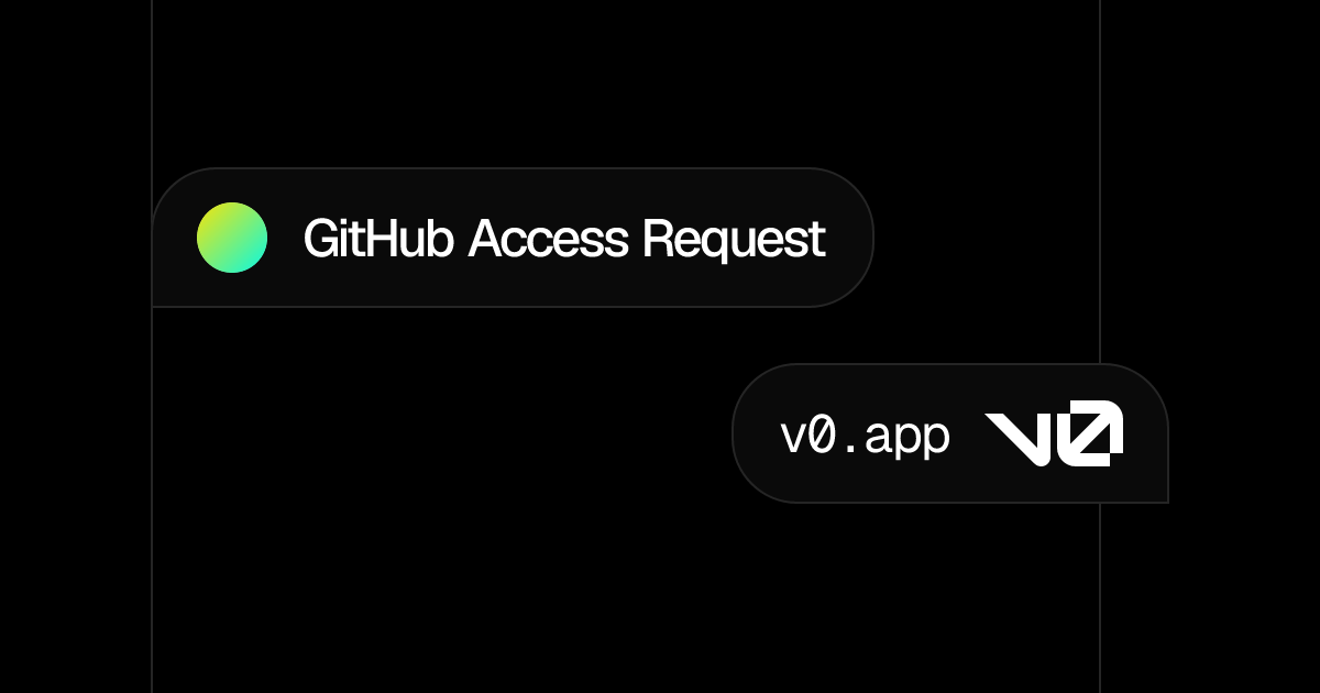 GitHub Access Request – v0 by Vercel