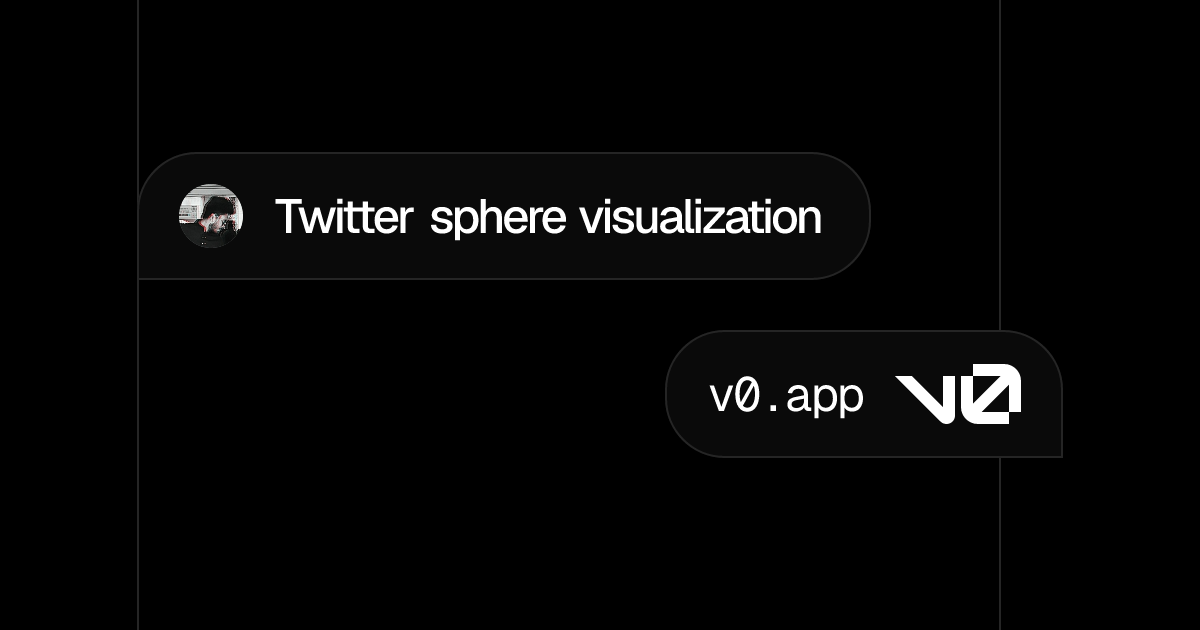 Twitter sphere visualization – v0 by Vercel