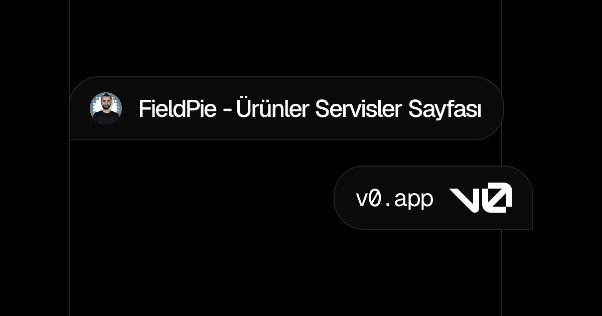 FieldPie - Ürünler Servisler Sayfası - v0 by Vercel