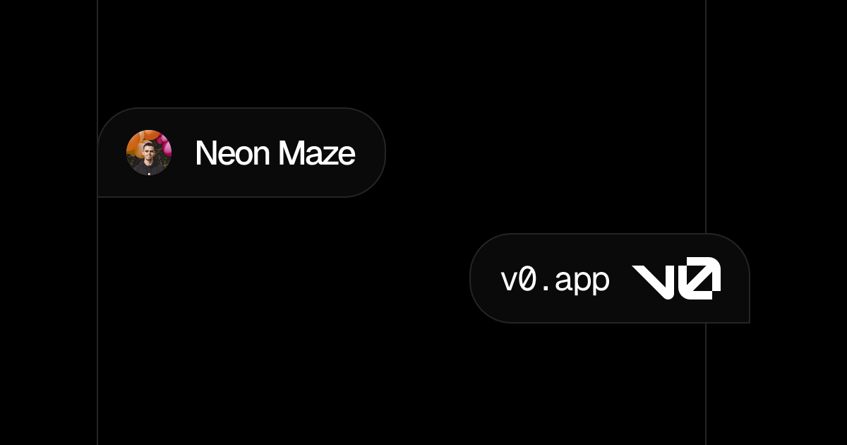 Neon Maze – v0 by Vercel