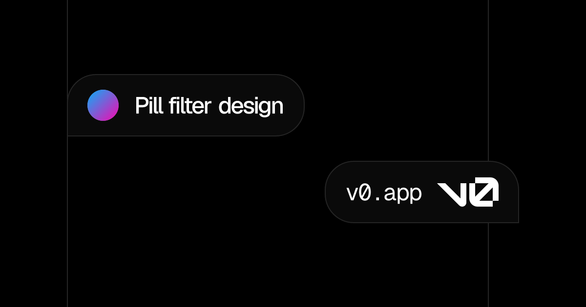 Pill filter design – v0 by Vercel