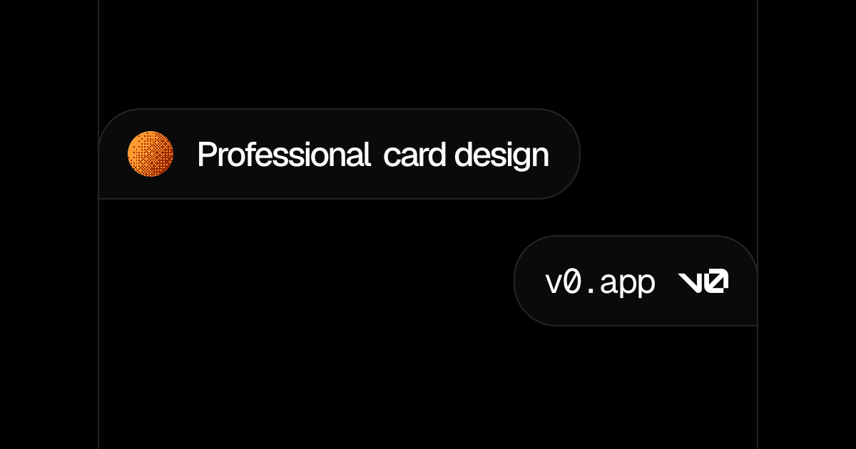 Professional card design – v0 by Vercel