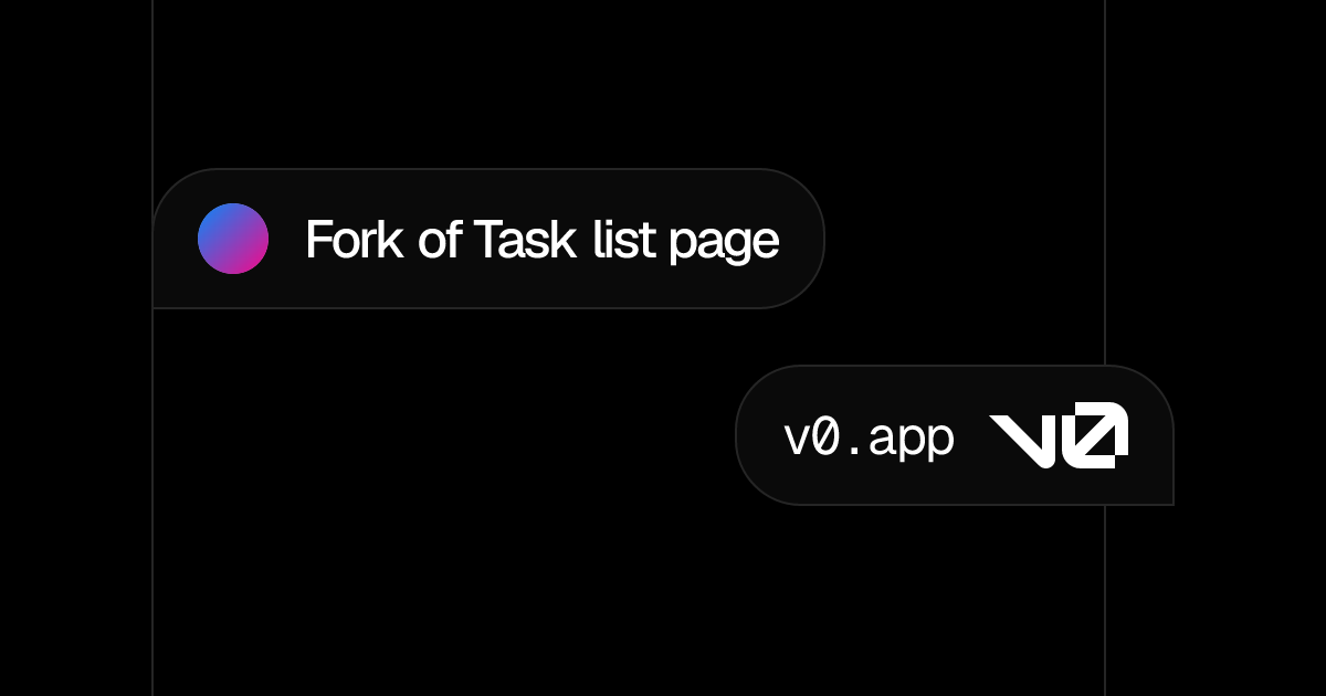 Fork of Task list page – v0 by Vercel