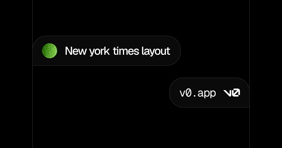 New york times layout – v0 by Vercel