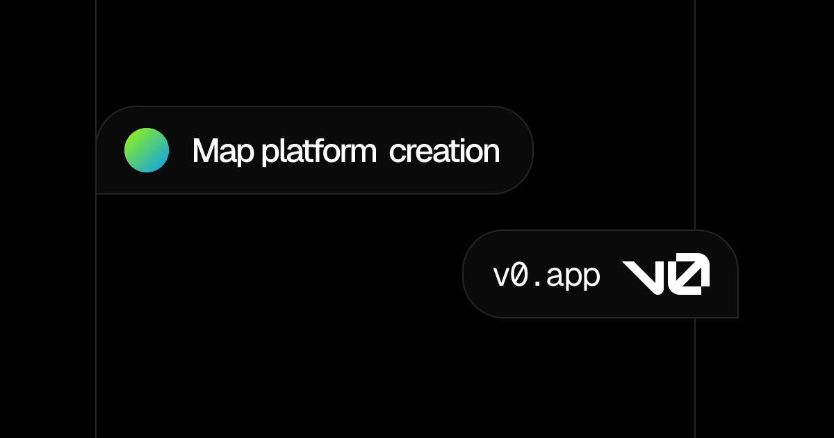 Map platform creation – v0 by Vercel