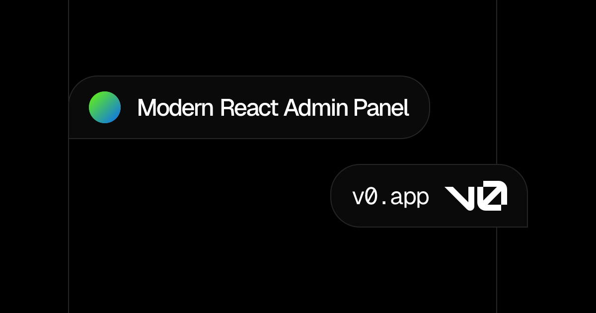 Modern React Admin Panel – v0 by Vercel