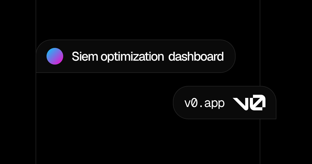 Siem optimization dashboard – v0 by Vercel