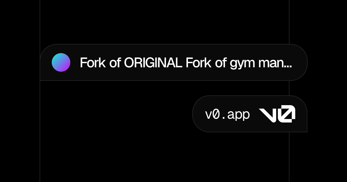 Fork of ORIGINAL Fork of gym management – v0 by Vercel