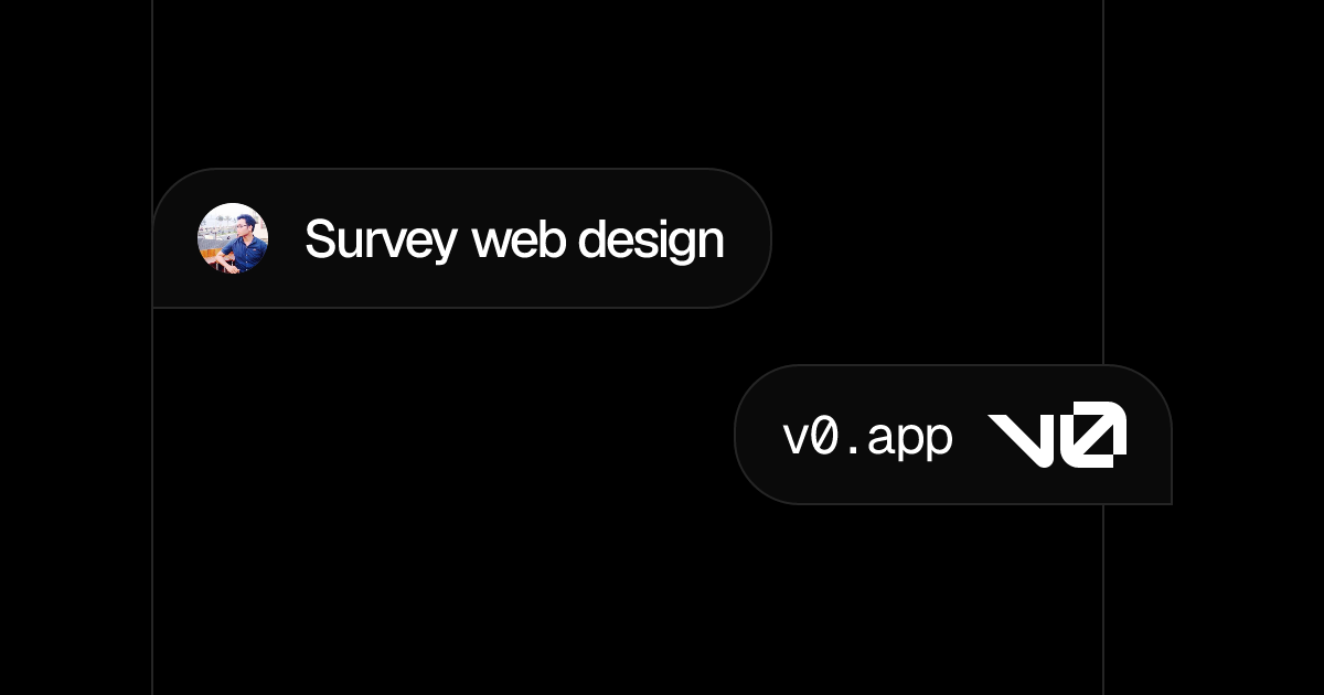 Survey web design – v0 by Vercel