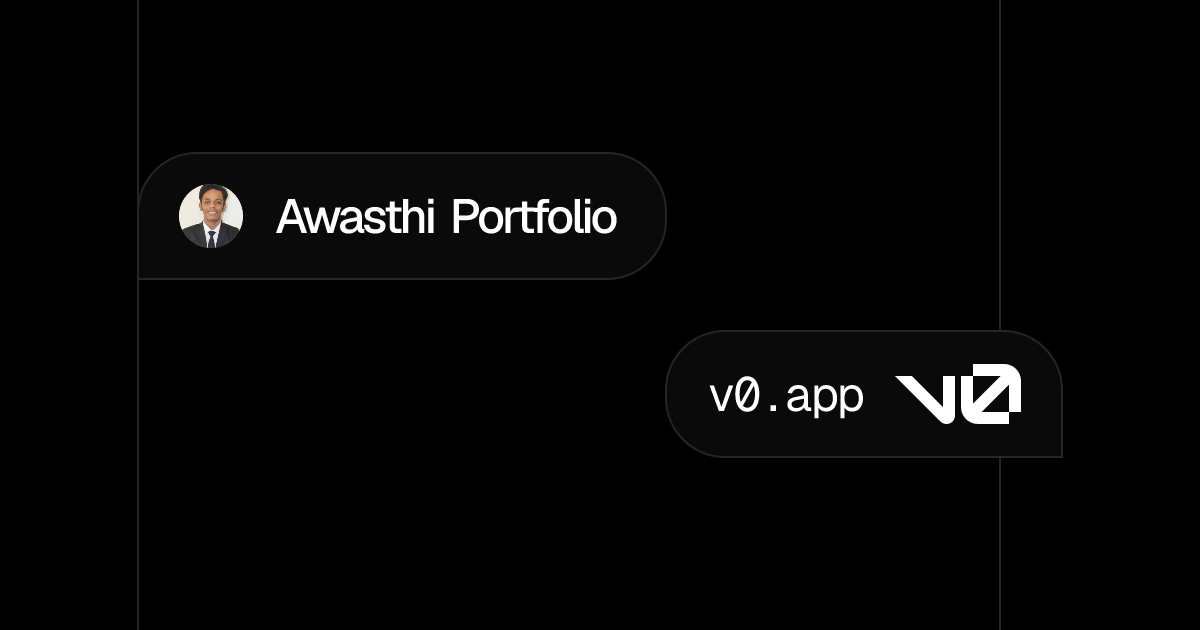 Awasthi Portfolio - v0 by Vercel