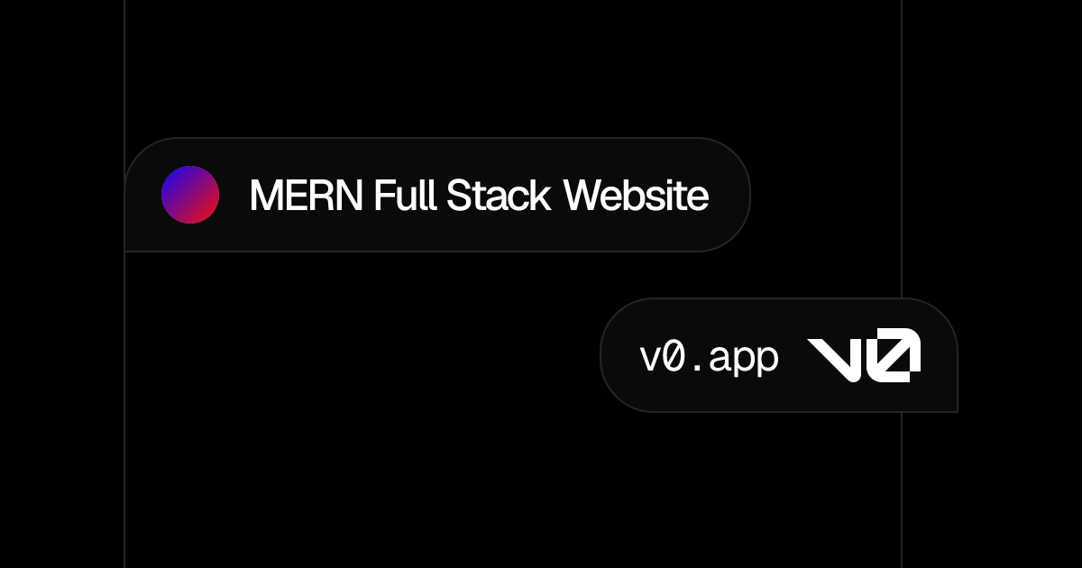MERN Full Stack Website – v0 by Vercel