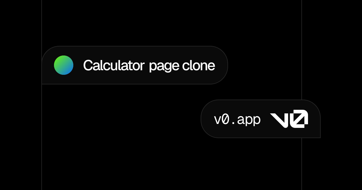 Calculator page clone – v0 by Vercel