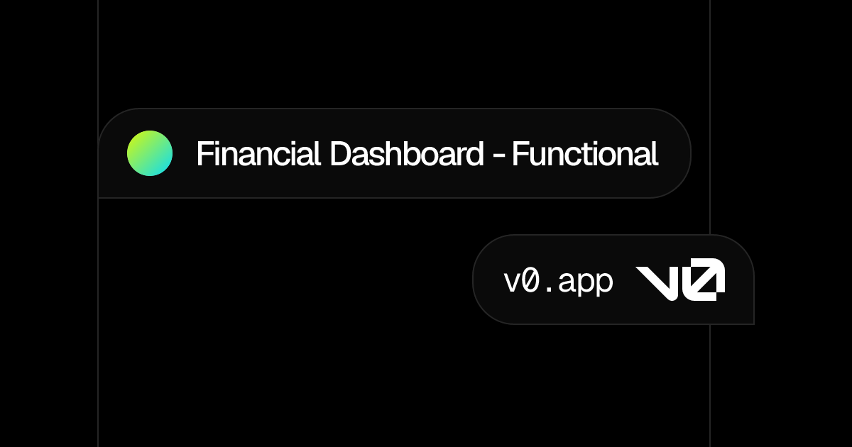 Financial Dashboard - Functional – v0 by Vercel