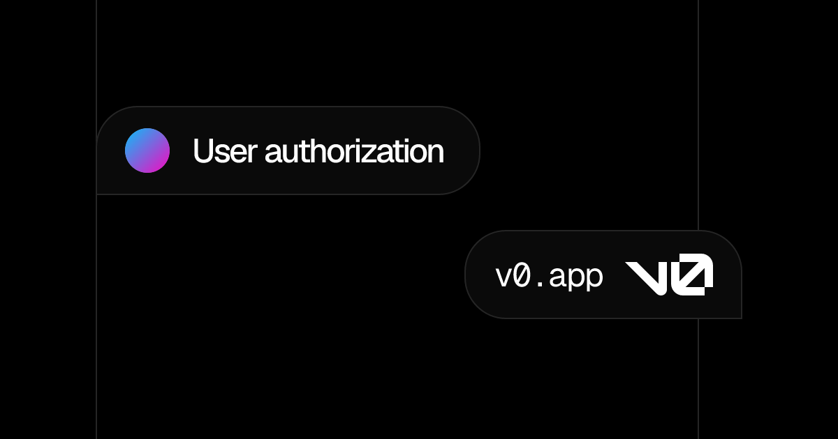 User authorization – v0 by Vercel