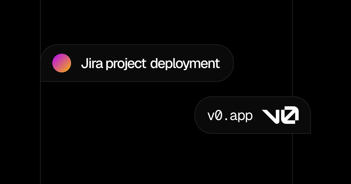 Jira project deployment – v0 by Vercel