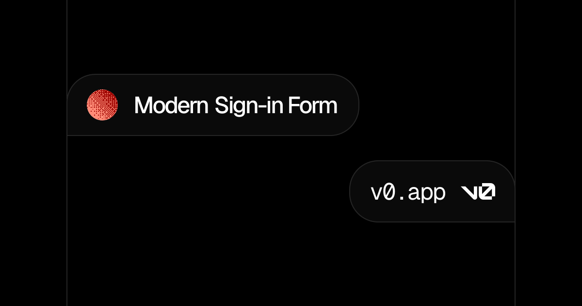 Modern Sign-in Form – v0 by Vercel