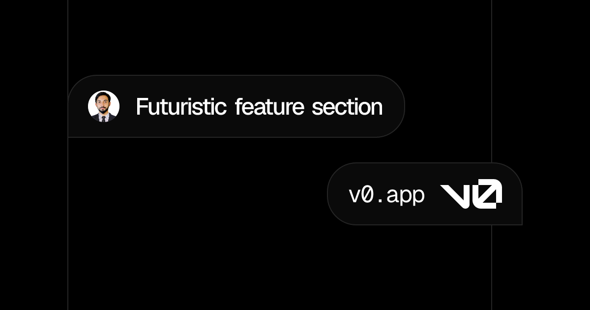 Futuristic feature section – v0 by Vercel