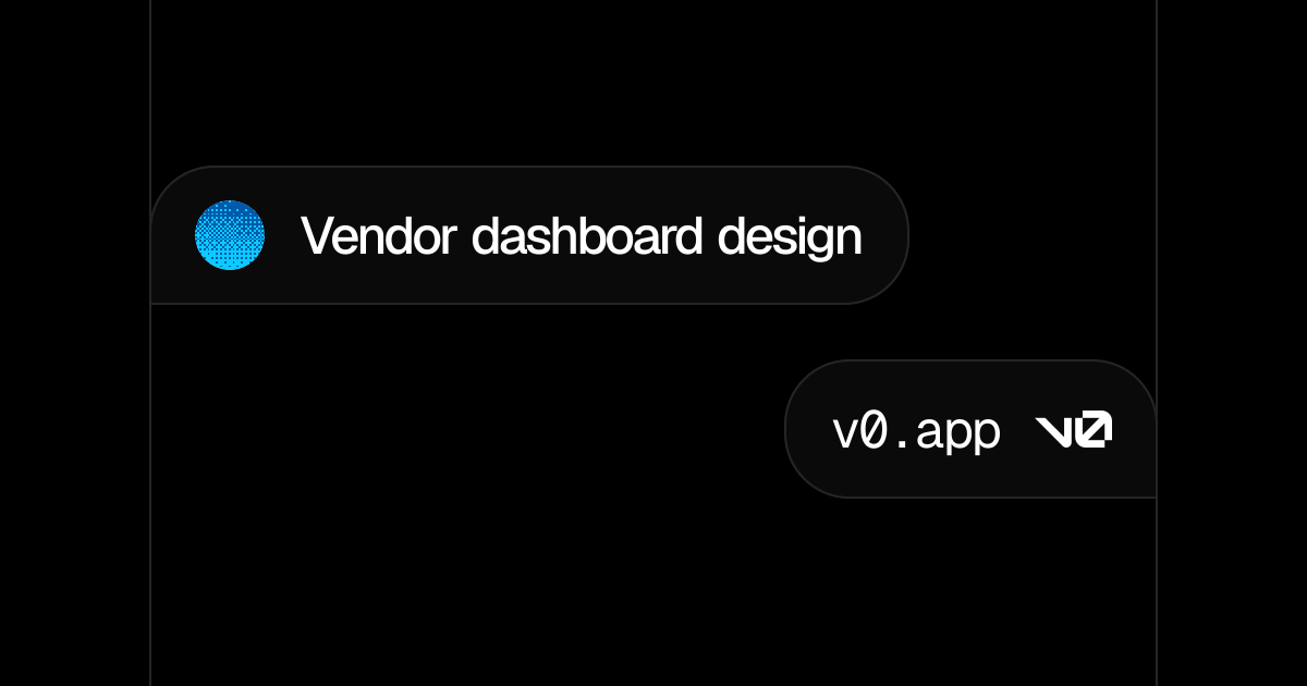 Vendor dashboard design – v0 by Vercel